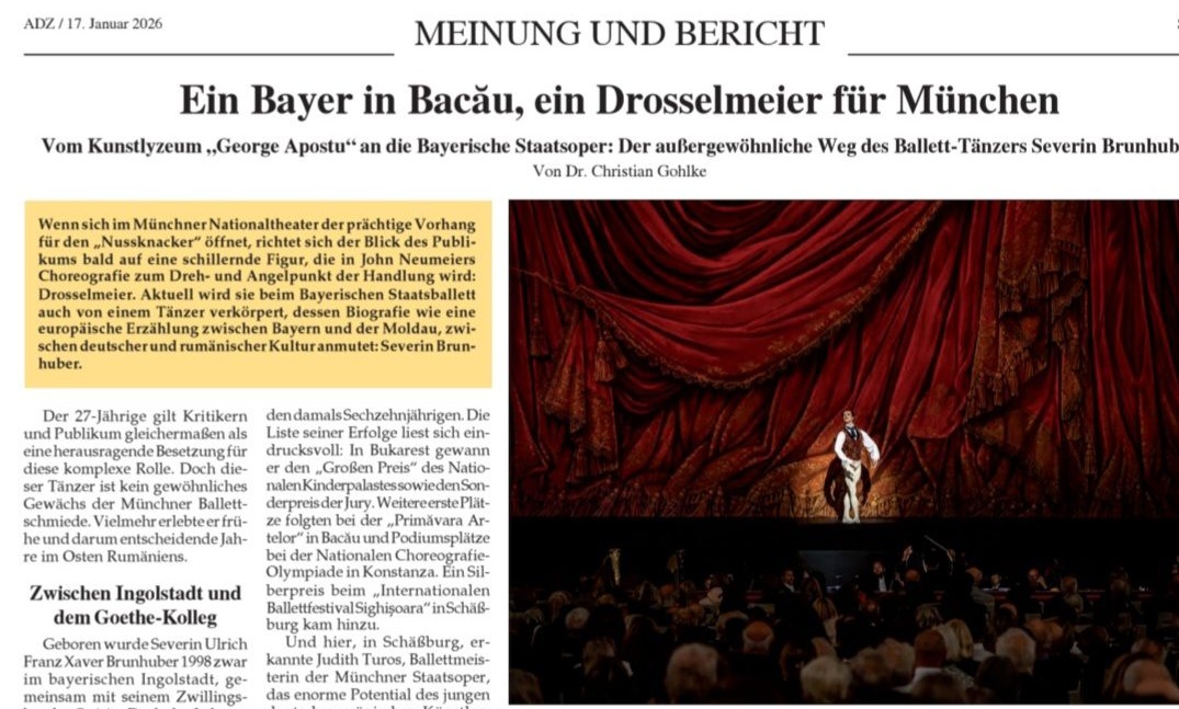 Un bavarez în Bacău, un Drosselmeyer pentru München – ESPR